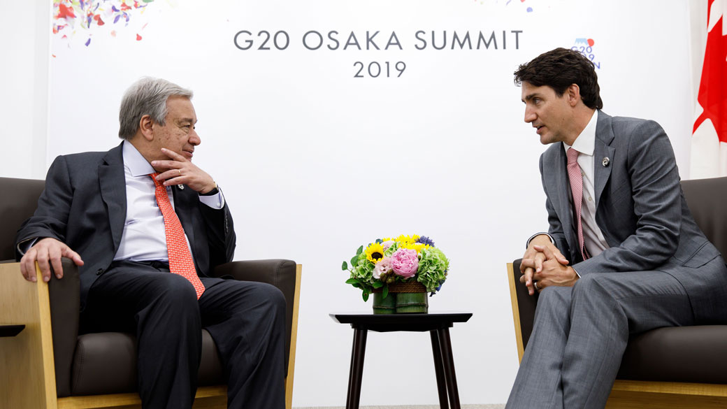 Prime Minister Justin Trudeau meets with United Nations Secretary ...