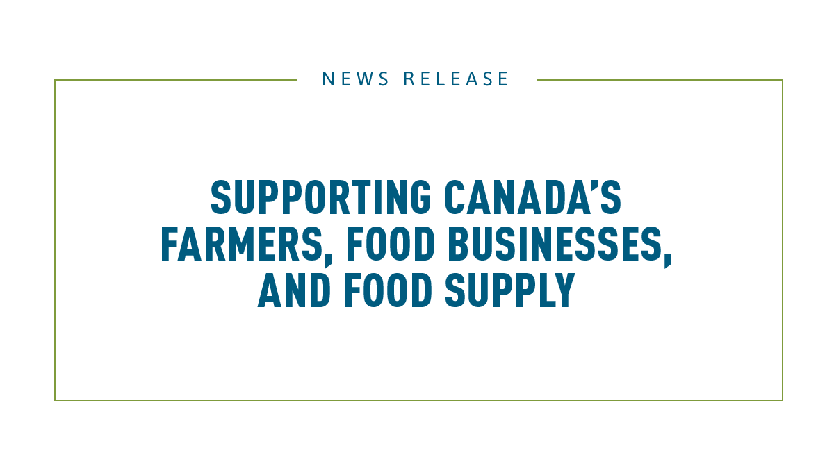 Supporting Canada’s farmers, food businesses, and food supply | Prime ...