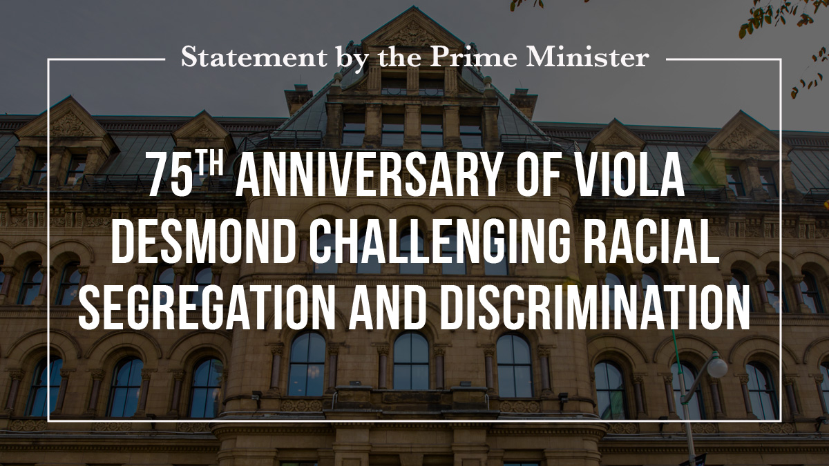 Statement by the Prime Minister on the 75th anniversary of Viola ...