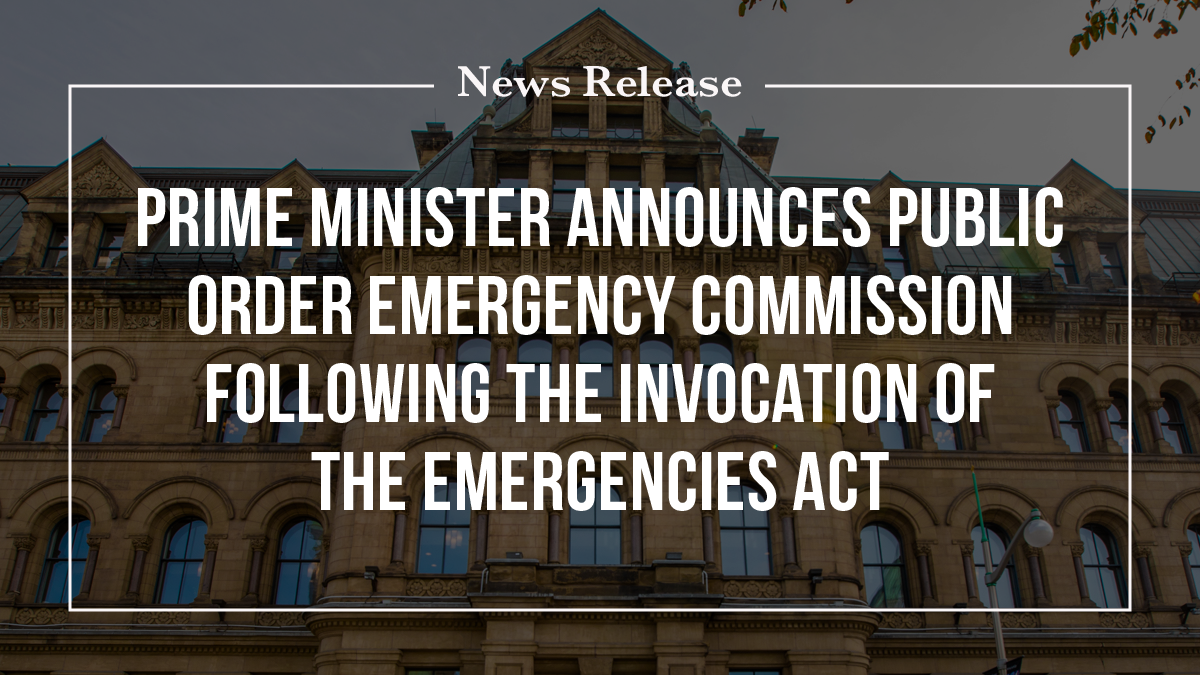 Prime Minister announces Public Order Emergency Commission following ...