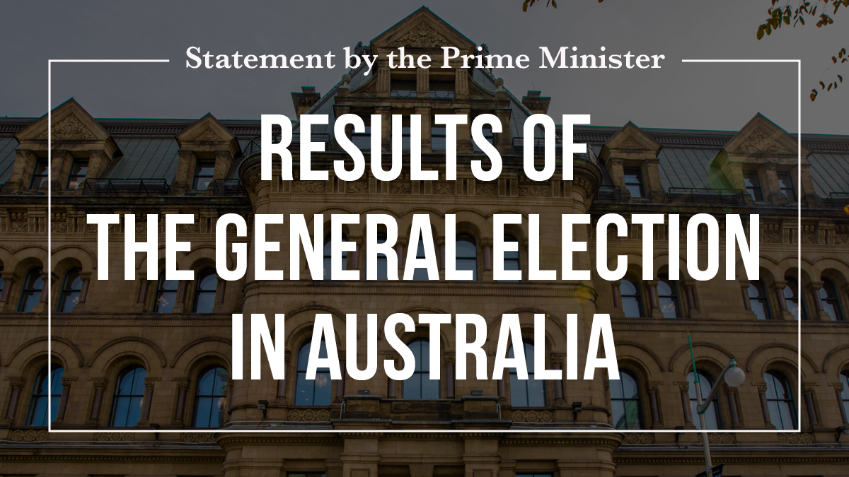 Statement by the Prime Minister on the results of the general election ...