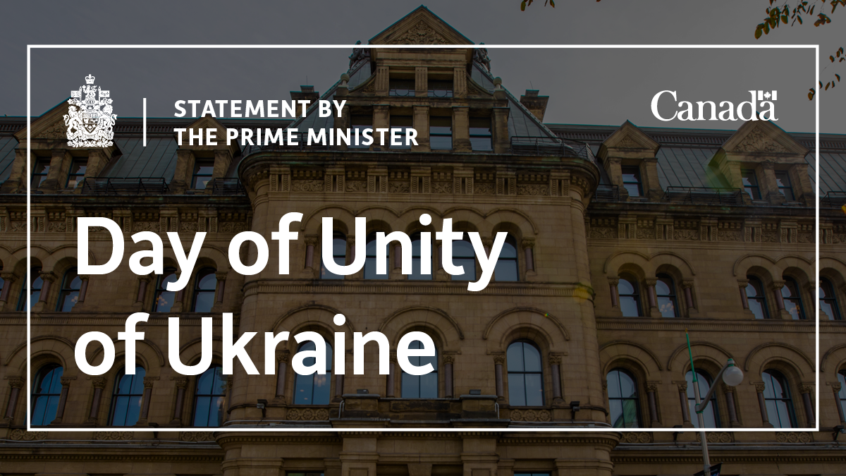 Statement by the Prime Minister on the Day of Unity of Ukraine | Prime ...