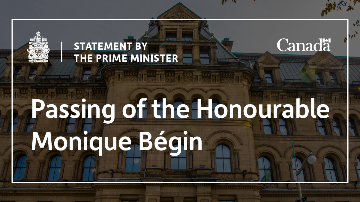 Statement by the Prime Minister on the passing of the Honourable ...