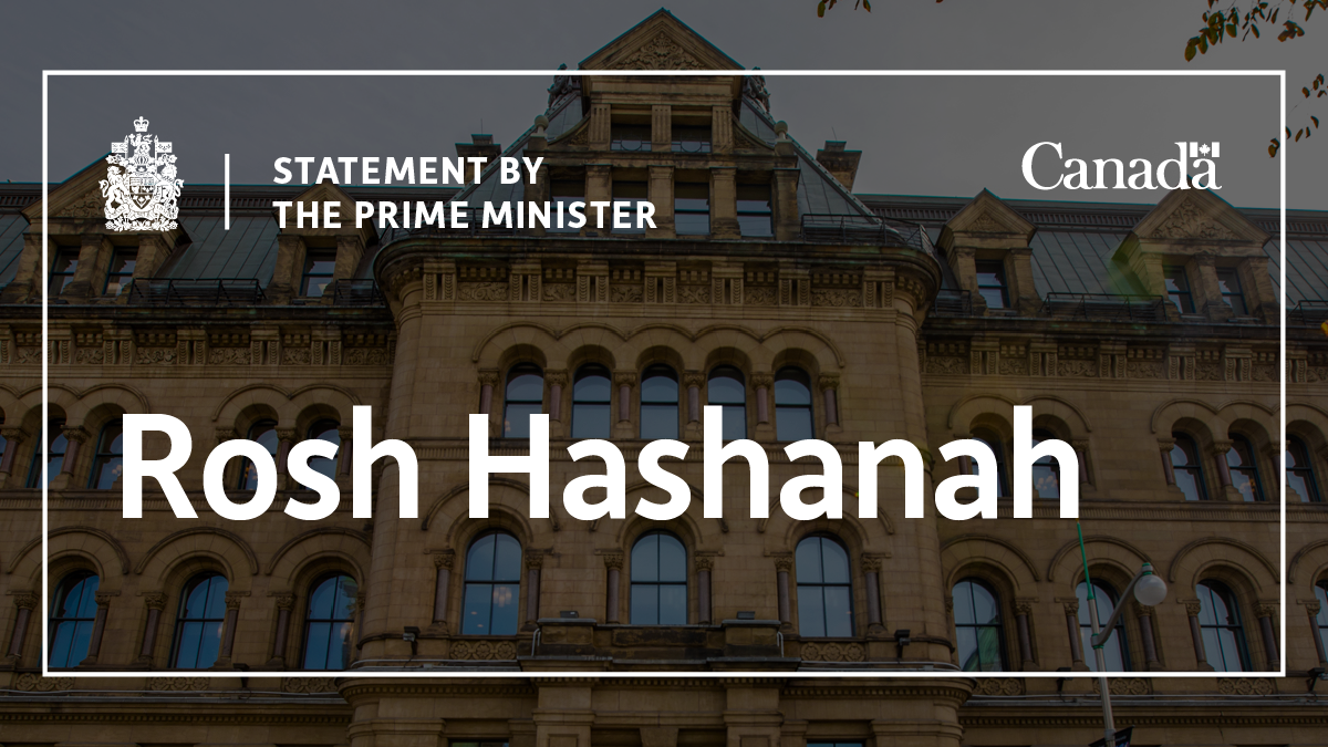 Statement by the Prime Minister on Rosh Hashanah | Prime Minister of Canada