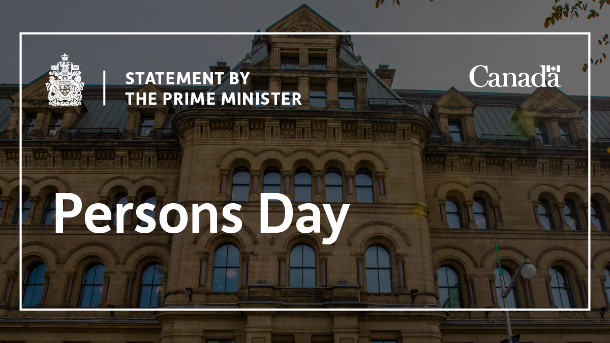 Statement by the Prime Minister on Persons Day | Prime Minister of Canada