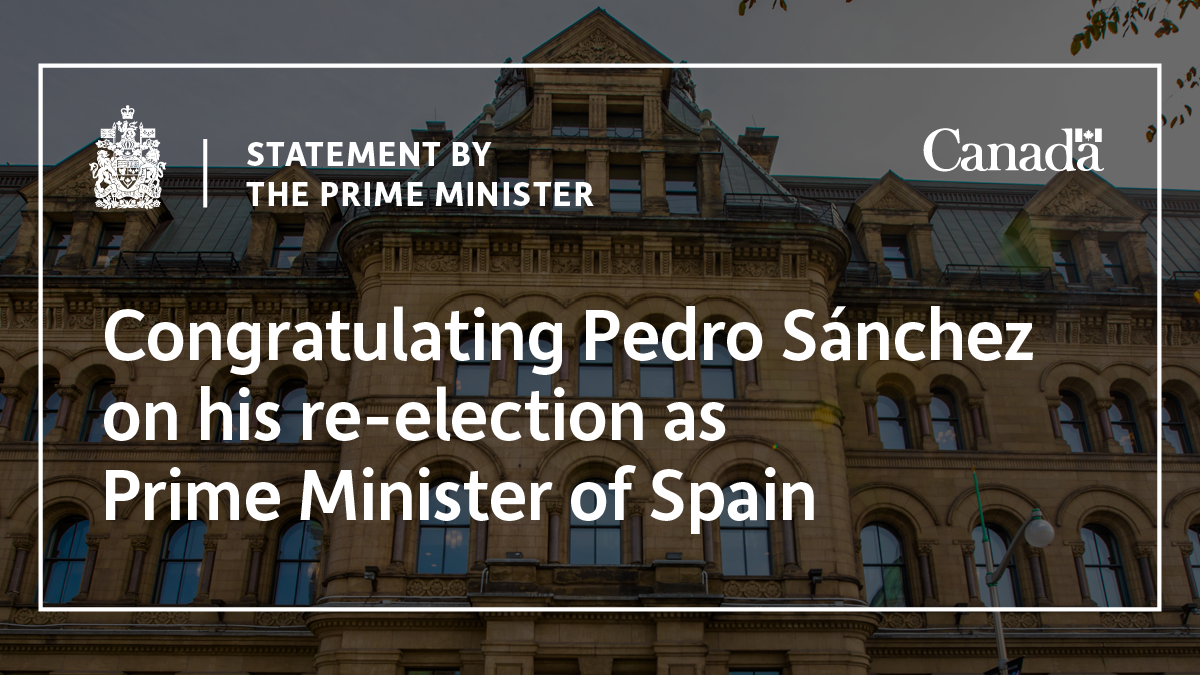 Statement by the Prime Minister congratulating Pedro Sánchez on his re ...