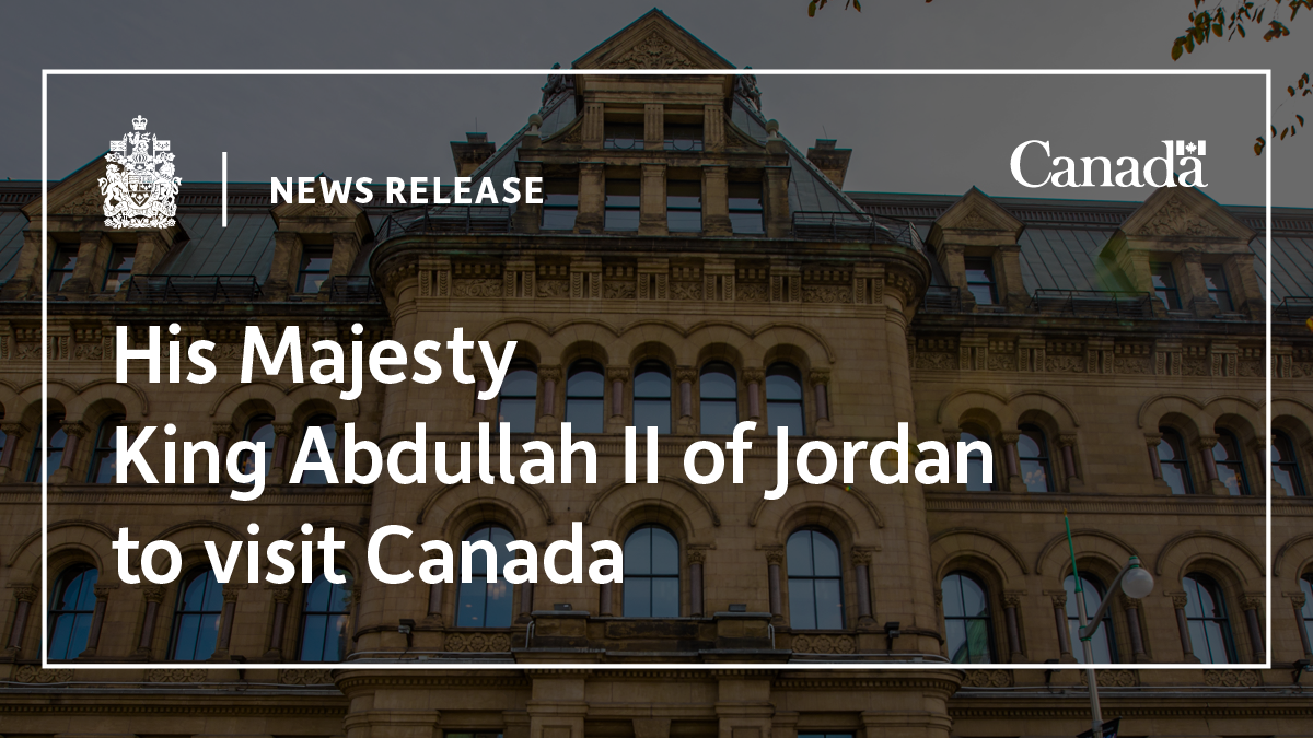 His Majesty King Abdullah II of Jordan to visit Canada | Prime Minister ...