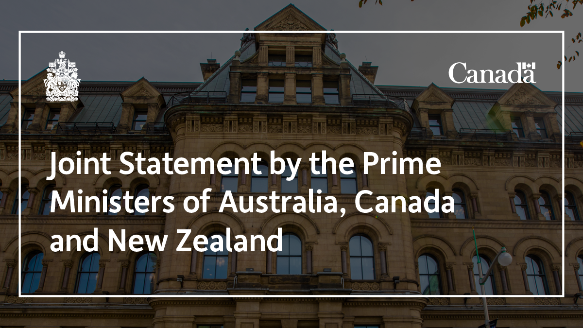 Joint Statement by the Prime Ministers of Australia, Canada and New ...