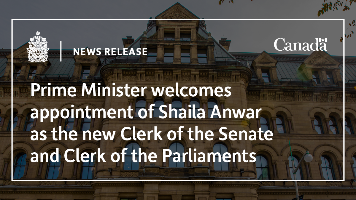 Prime Minister welcomes appointment of Shaila Anwar as the new Clerk of ...