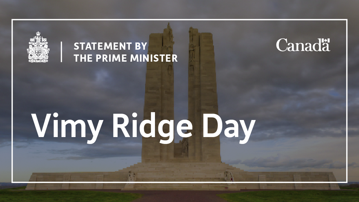 Statement by the Prime Minister on Vimy Ridge Day | Prime Minister of ...