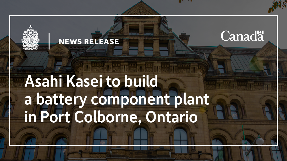 Asahi Kasei to build a battery component plant in Port Colborne ...