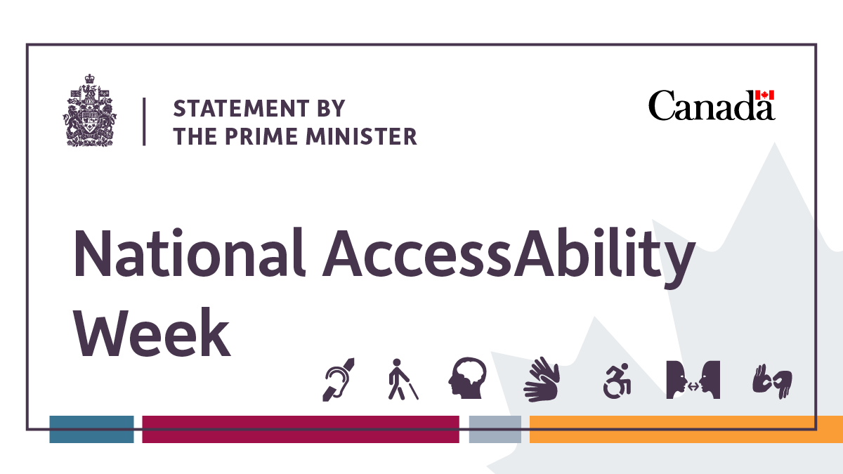 Statement by the Prime Minister on National AccessAbility Week | Prime Minister of Canada