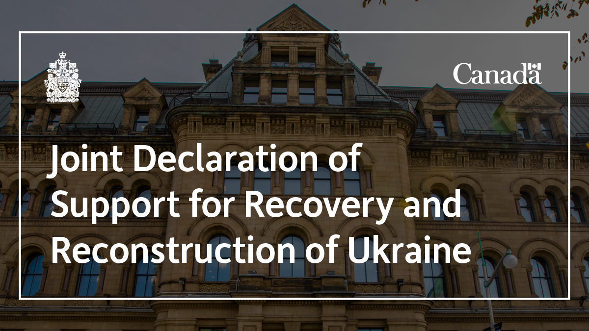 Joint Declaration of Support for Recovery and Reconstruction of Ukraine ...