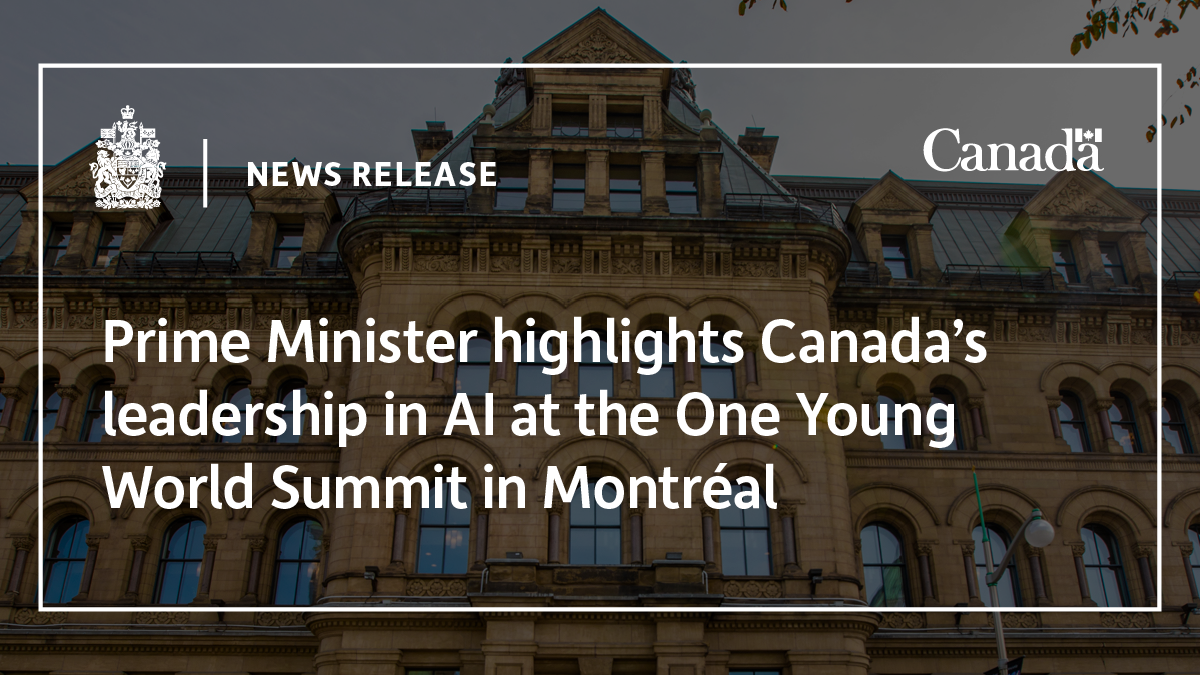 Prime Minister highlights Canada’s leadership in AI at the One Young ...