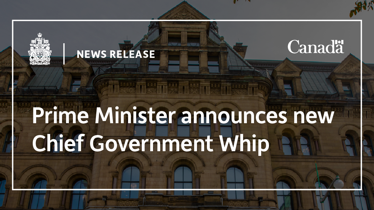 Prime Minister announces new Chief Government Whip | Prime Minister of ...