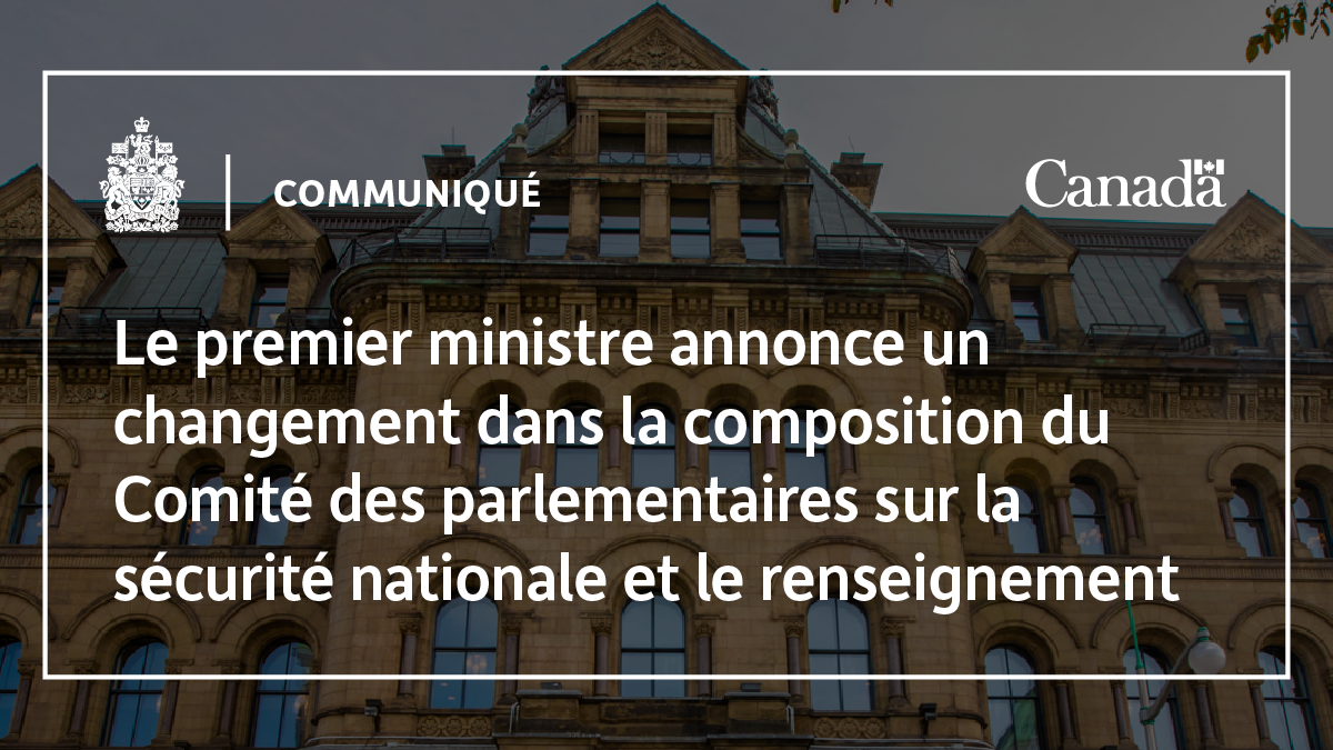Le premier ministre annonce un changement dans la composition du Comité ...
