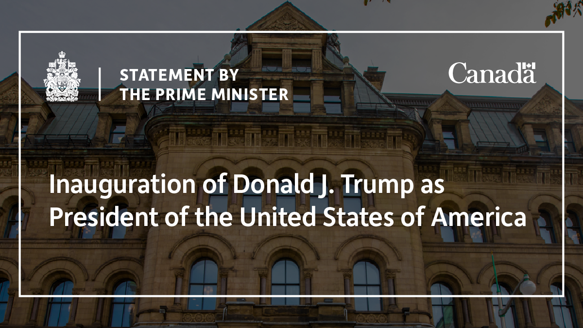 Statement by the Prime Minister on the inauguration of Donald J. Trump ...