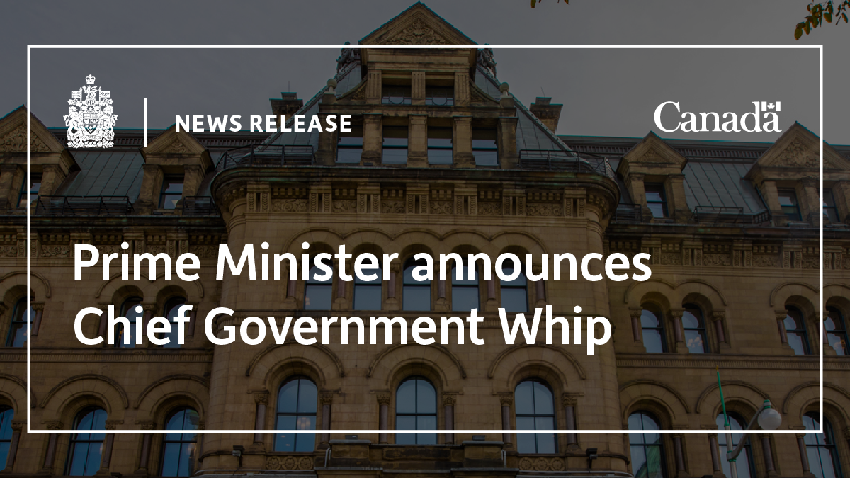 Prime Minister announces Chief Government Whip