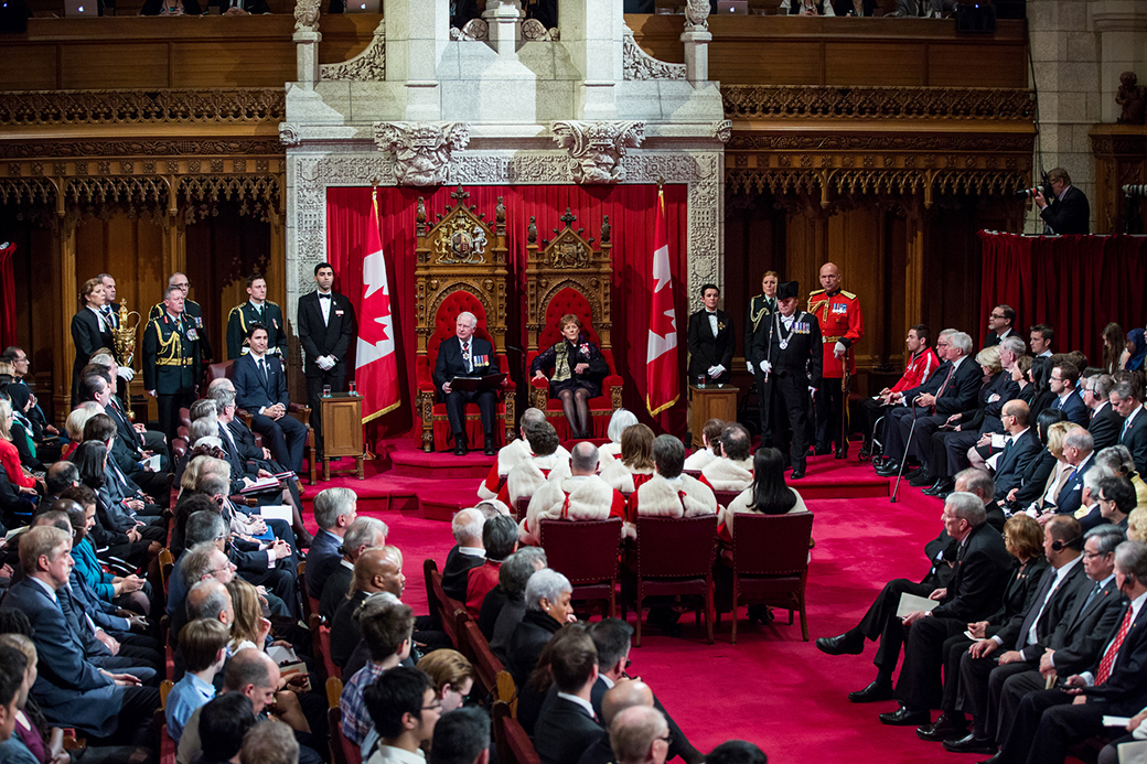Prime Minister Justin Trudeau participates in the Speech from the ...