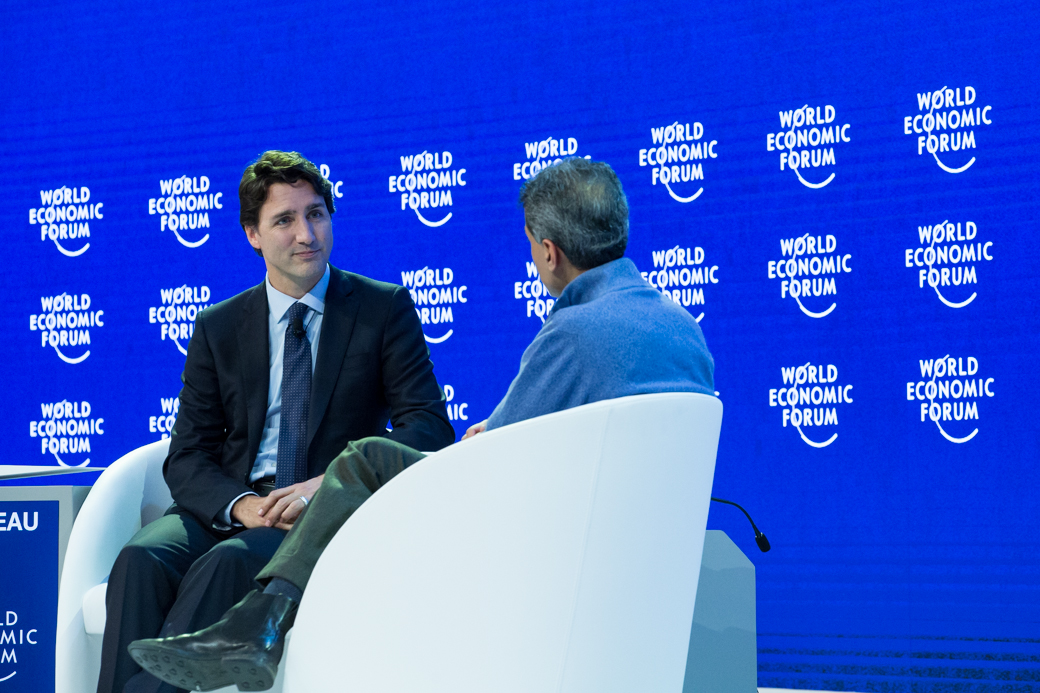 Prime Minister Justin Trudeau attends the World Economic Forum (WEF) in ...