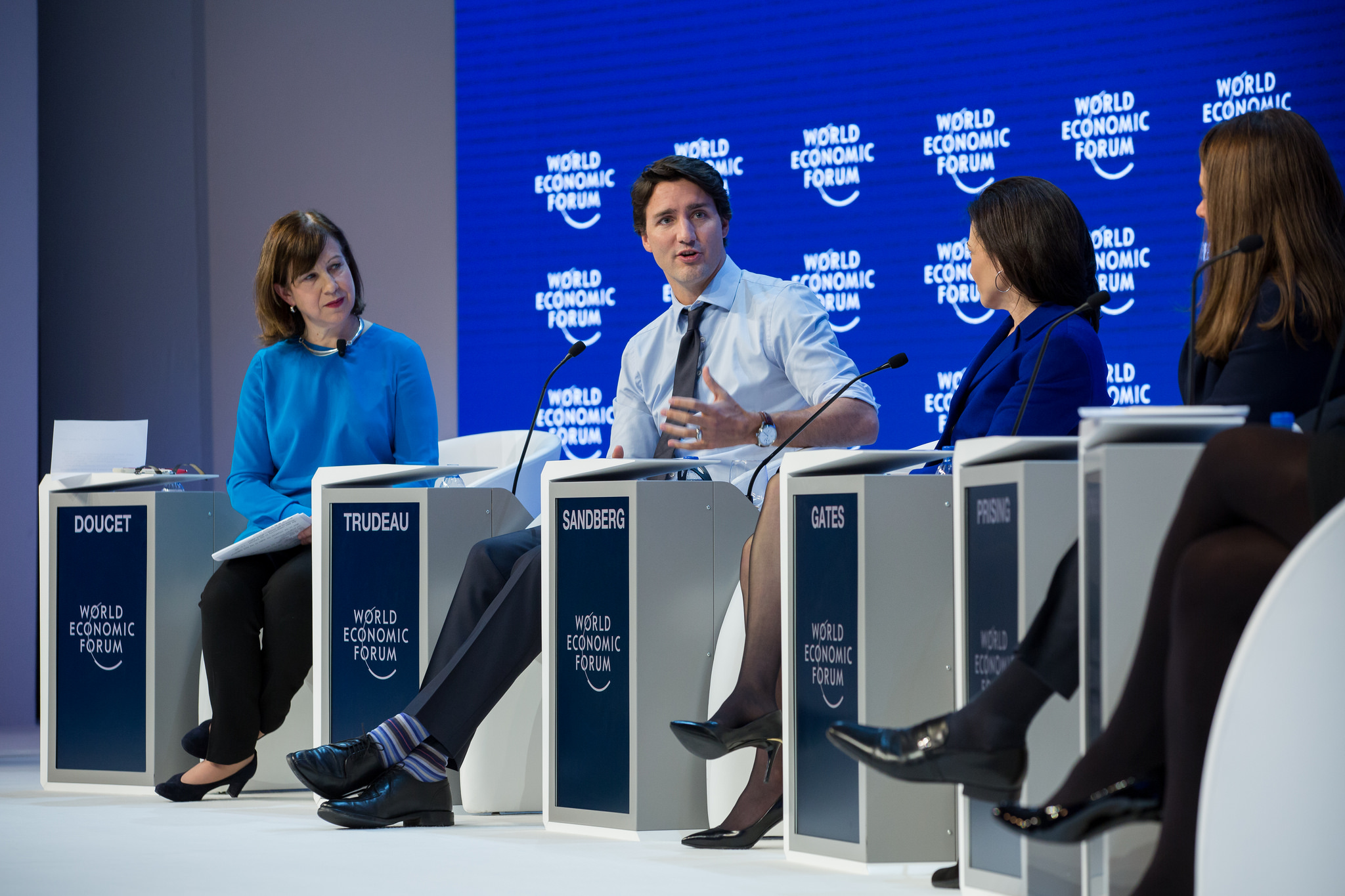 Prime Minister Justin Trudeau attends the World Economic Forum (WEF) in ...