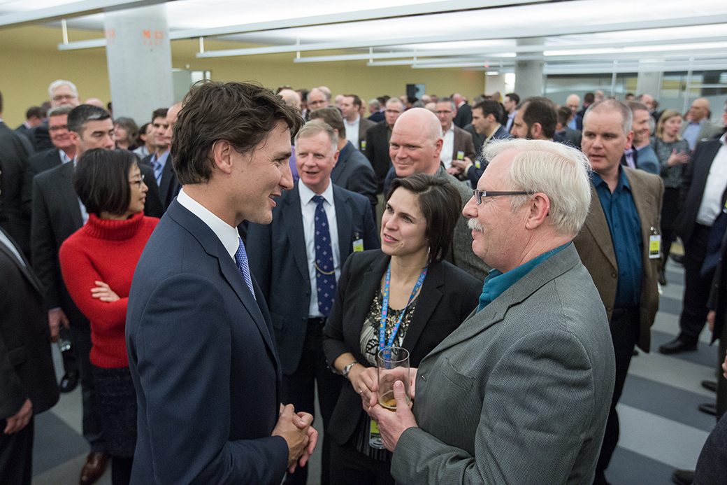 Prime Minister Justin Trudeau attends a reception at the Department of ...