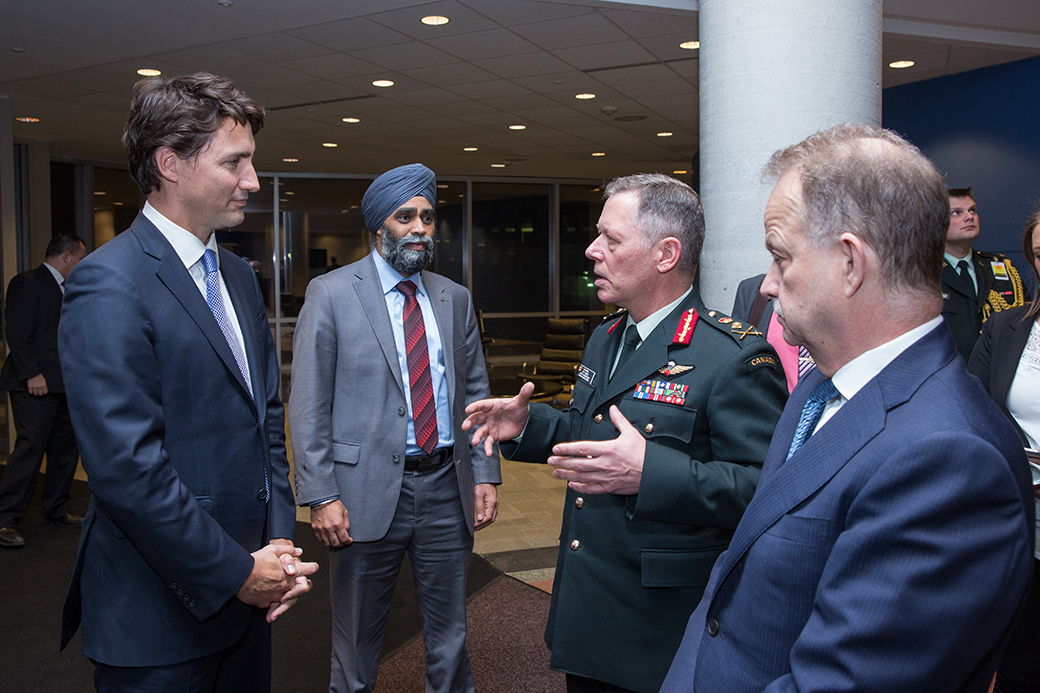Prime Minister Justin Trudeau attends a reception at the Department of ...