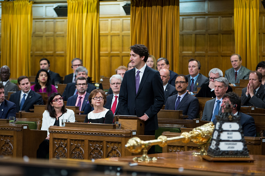 Prime Minister Justin Trudeau speaks in the House of Commons ...