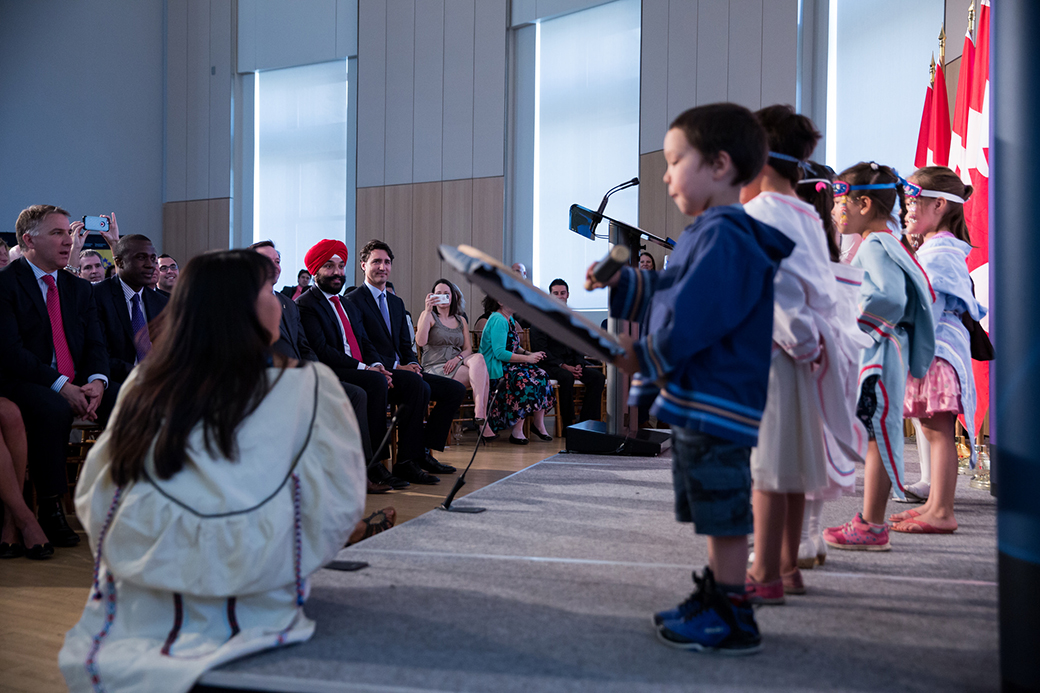 Prime Minister Justin Trudeau presents the Prime Minister's Awards for ...