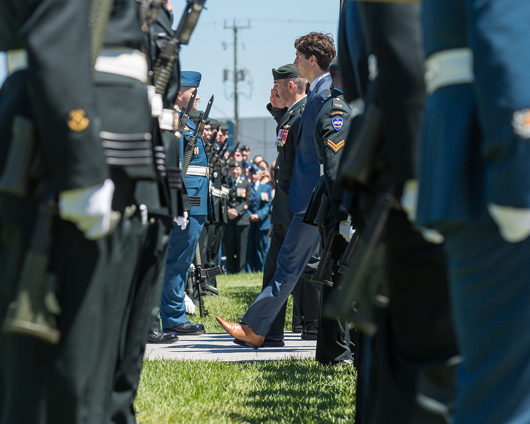 Prime Minister Justin Trudeau takes part in the ceremony celebrating ...