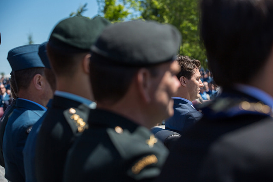 Prime Minister Justin Trudeau takes part in the ceremony celebrating ...