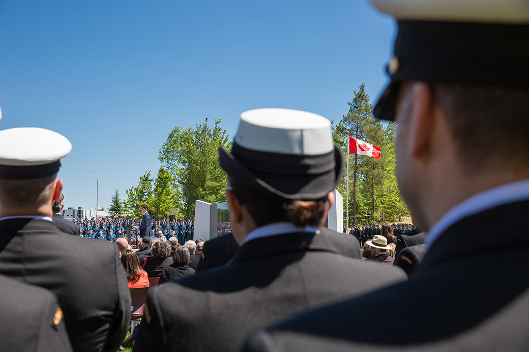Prime Minister Justin Trudeau takes part in the ceremony celebrating ...