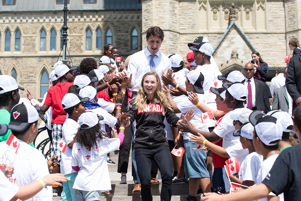 Prime Minister Justin Trudeau announces Rosie MacLennan as Canada's ...