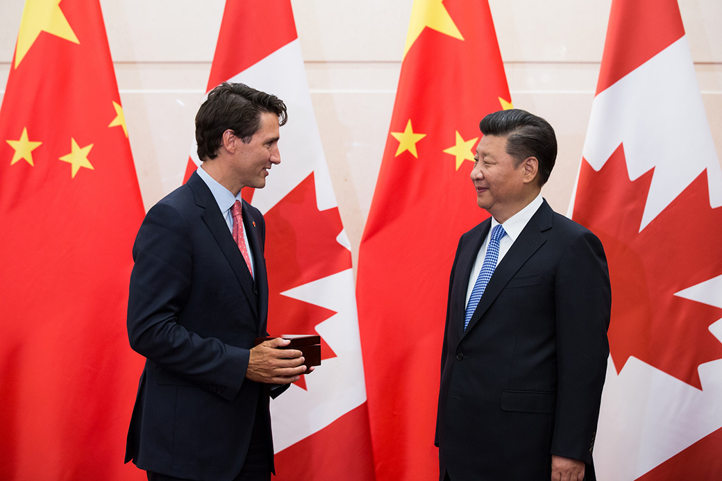 Prime Minister Justin Trudeau makes an official visit to China, Aug. 31