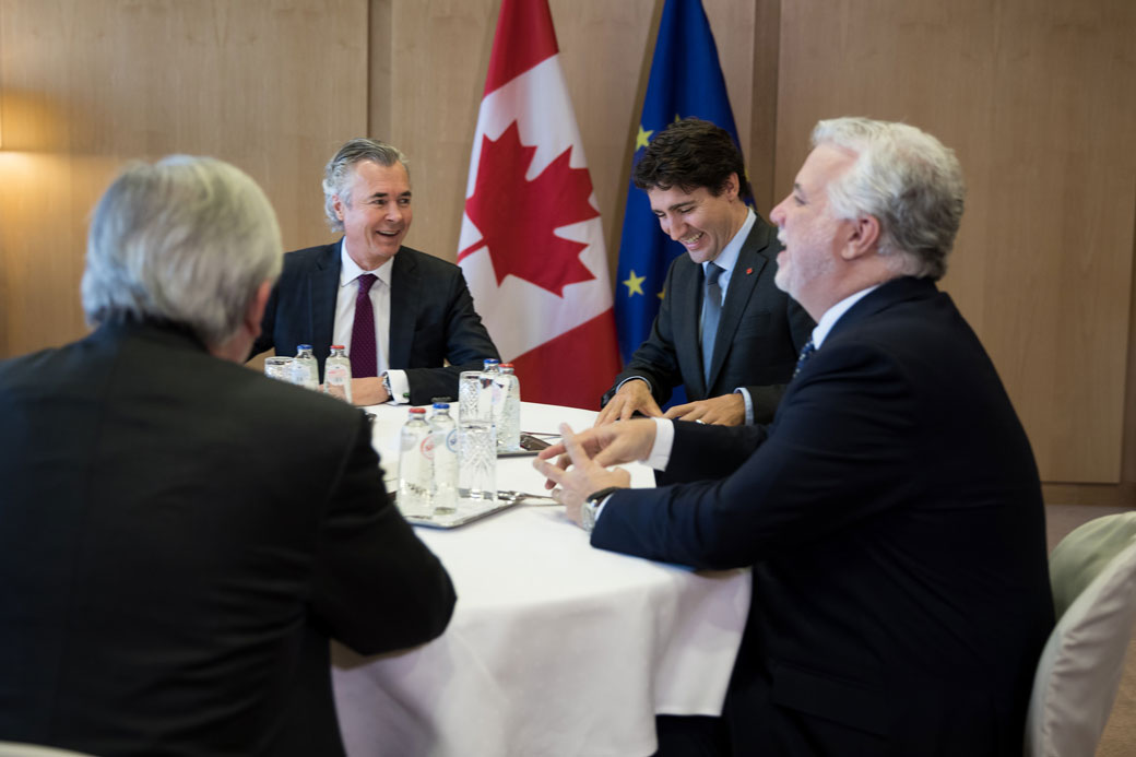 Prime Minister Justin Trudeau participates in the EU-Canada Leaders ...