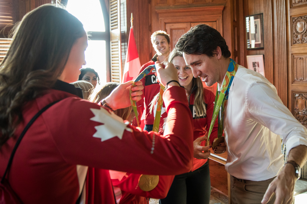 Prime Minister Trudeau welcomes Canada's gold medal Olympians and ...