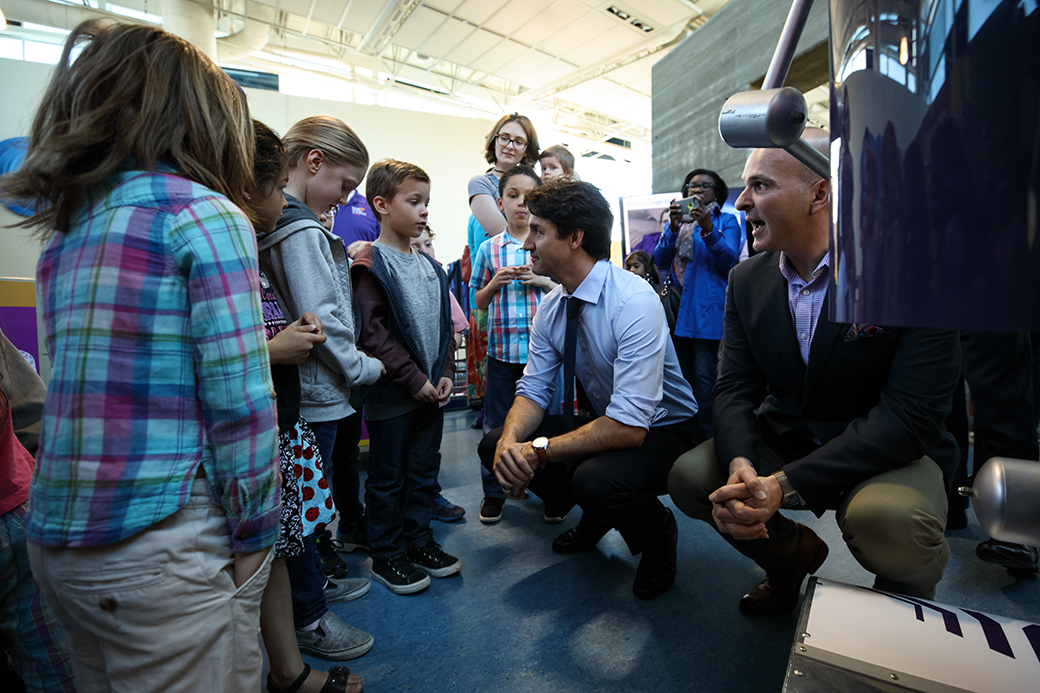 Prime Minister Justin Trudeau and MP Randy Boissonnault meet with ...