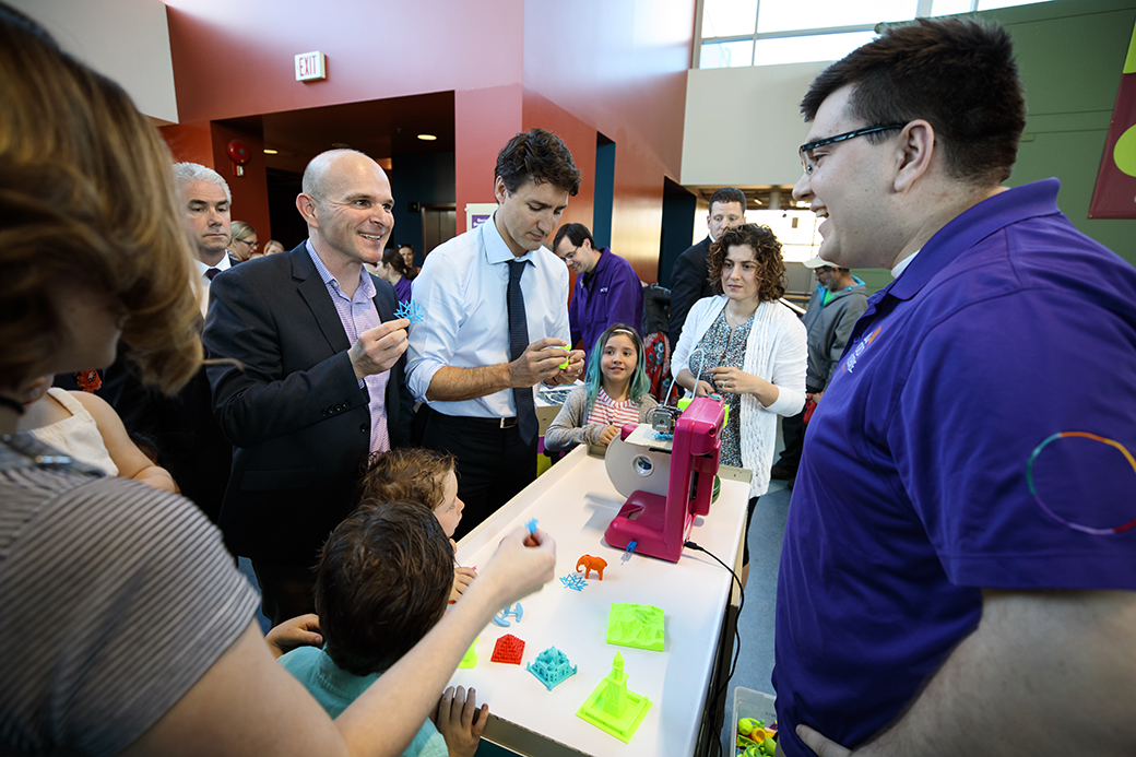 Prime Minister Justin Trudeau and MP Randy Boissonnault meet with ...