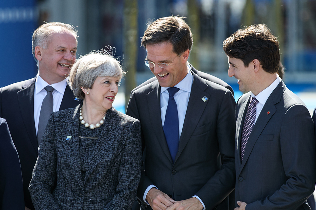 Prime Minister Justin Trudeau and other world leaders attend ceremonies ...