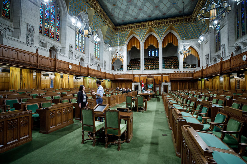 Prime Minister Justin Trudeau speaks with Breanne Lavallée-Heckert in ...