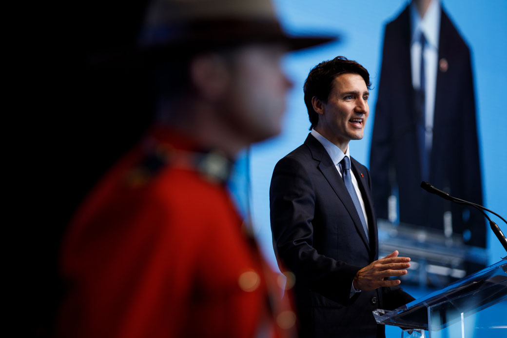 Prime Minister Justin Trudeau attends the 2017 UN Peacekeeping Defence ...
