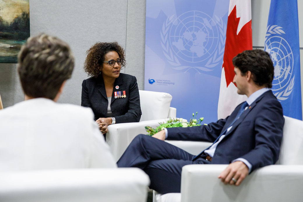 Prime Minister Justin Trudeau attends the 2017 UN Peacekeeping Defence ...