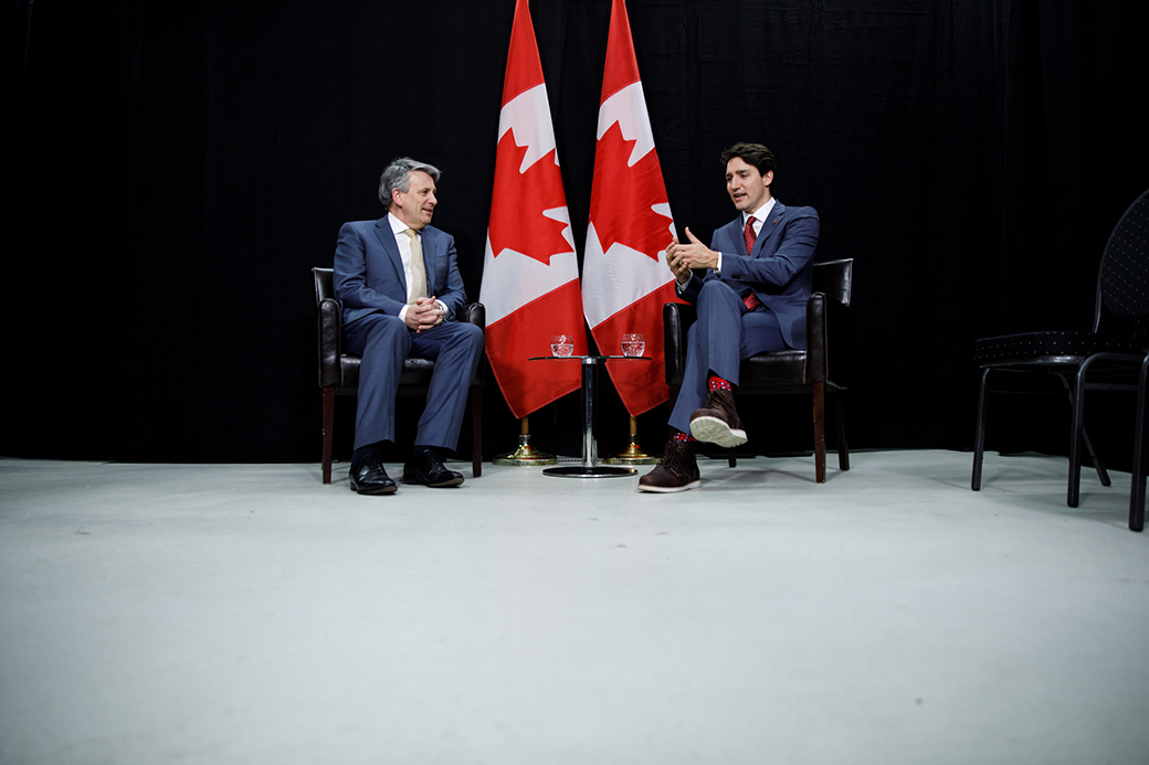 Prime Minister Justin Trudeau attends the World Economic Forum in Davos ...