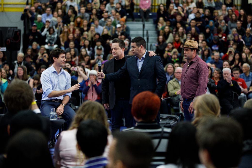 Prime Minister Justin Trudeau and Minister Jody Wilson-Raybould attend ...