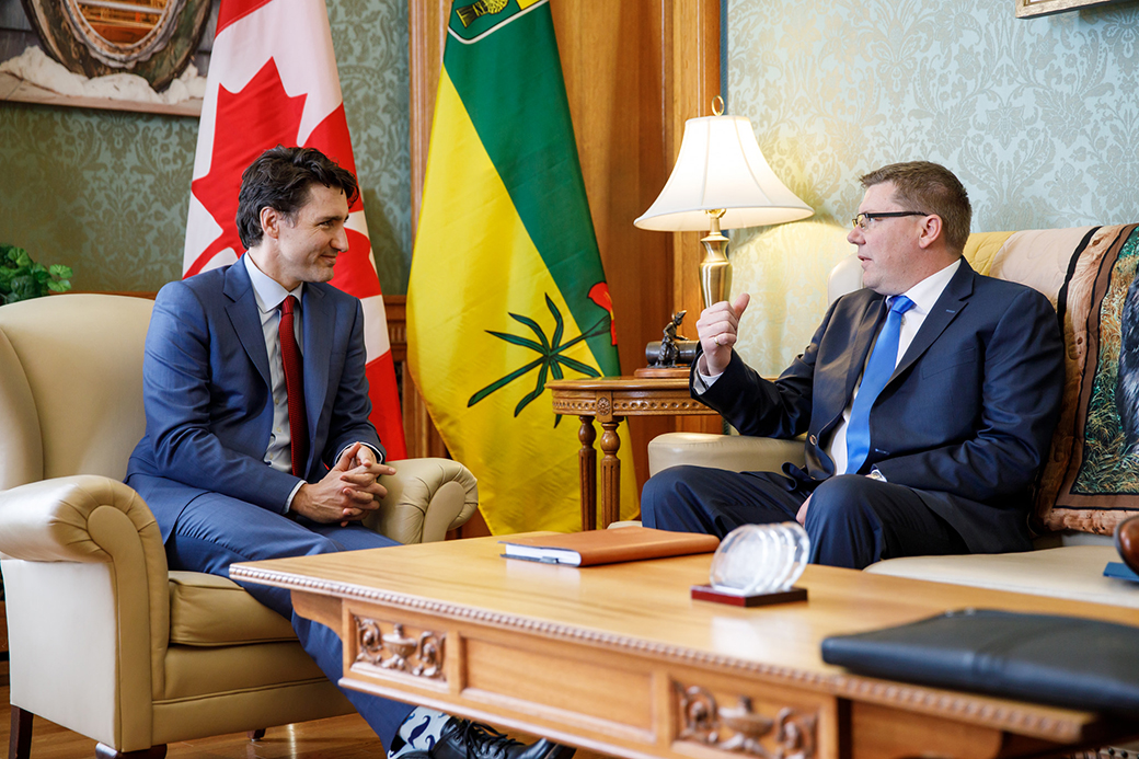 Prime Minister Justin Trudeau and Minister Ralph Goodale meet with ...