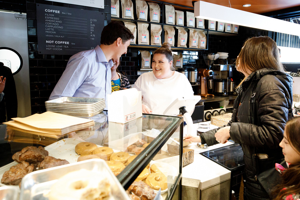 Prime Minister Justin Trudeau, Bob Bratina and Filomena Tassi stop by ...