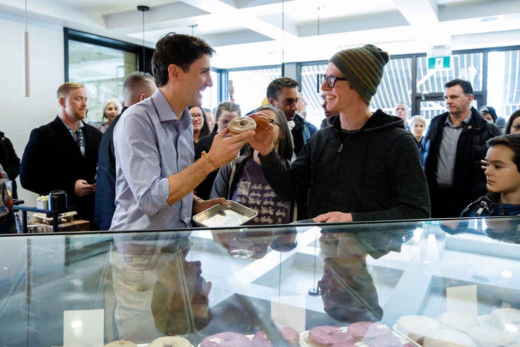 Prime Minister Justin Trudeau, Bob Bratina and Filomena Tassi stop by ...
