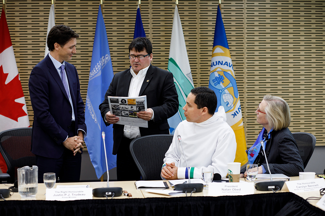 Prime Minister Justin Trudeau participates in the Inuit-Crown ...
