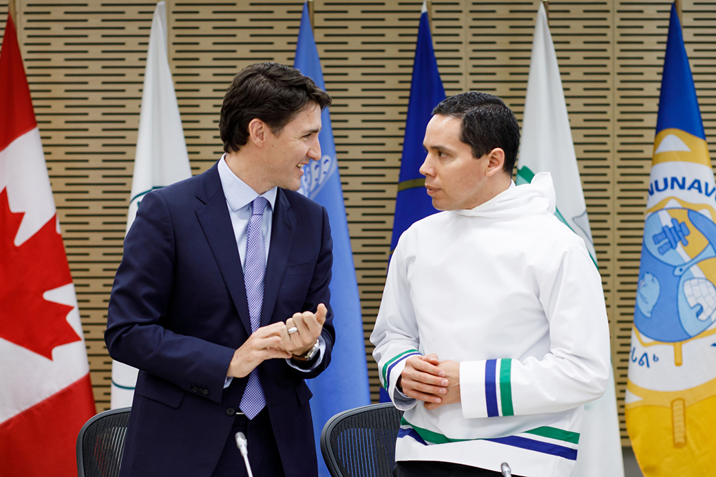 Prime Minister Justin Trudeau participates in the Inuit-Crown ...