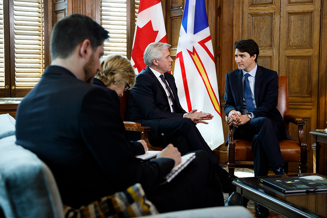 Prime Minister Trudeau meets with Premier Ball in Ottawa
